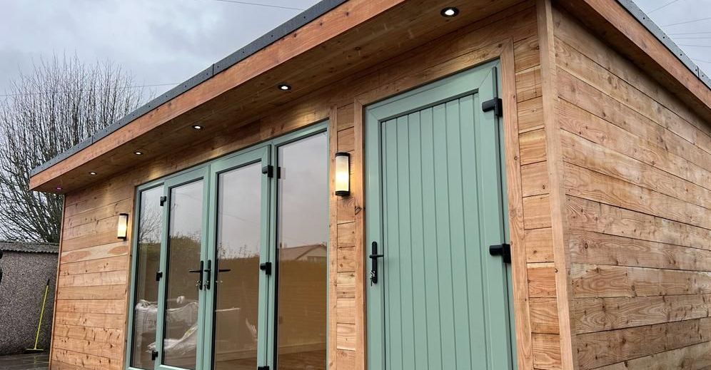 Garden Room with Side Storage Shed | Bespoke, Insulated + Electrics