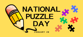 National Puzzle Day | January 29th | Free Puzzles
