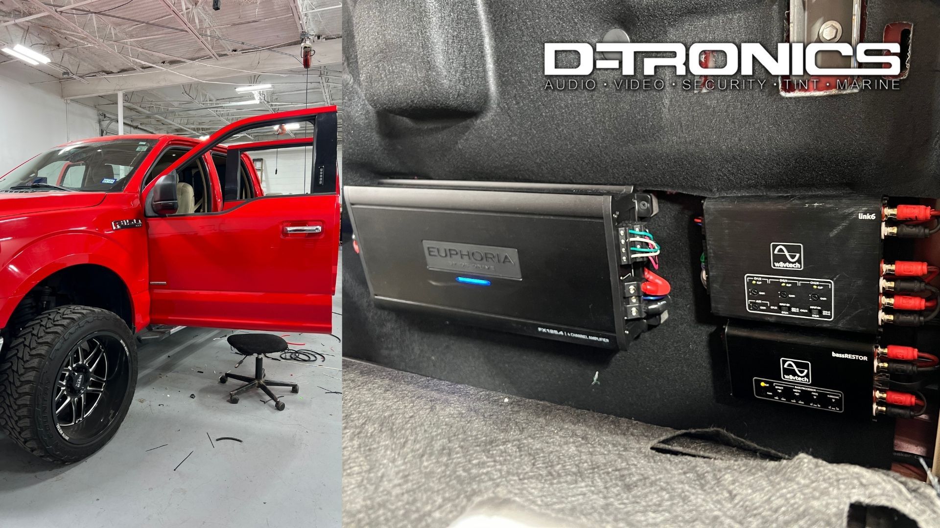 FORD F-150 D-TRONICS BEFORE AND AFTER CUSTOM INSTALLATION
