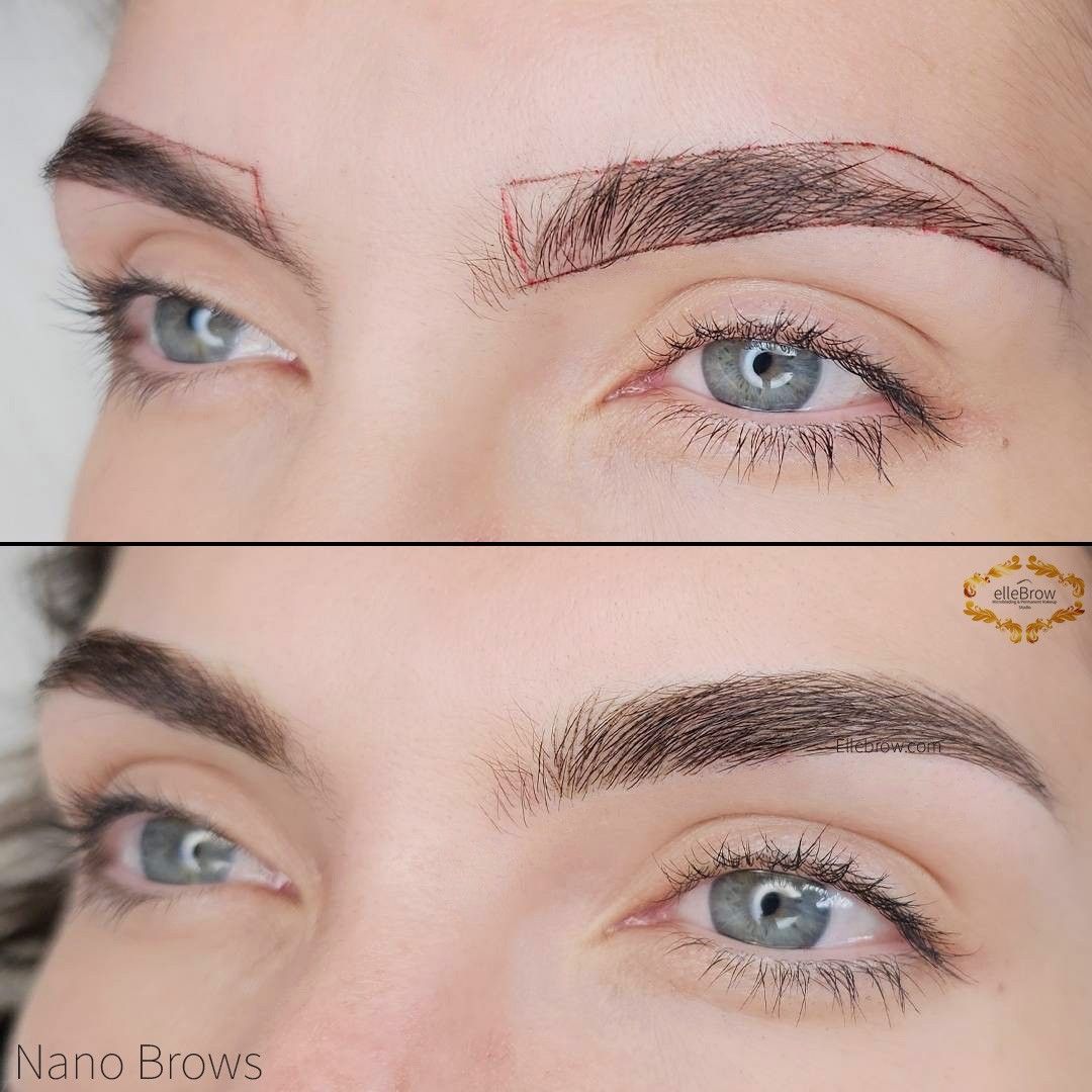 Nano Brows Before and After Photos | Ellebrow NYC