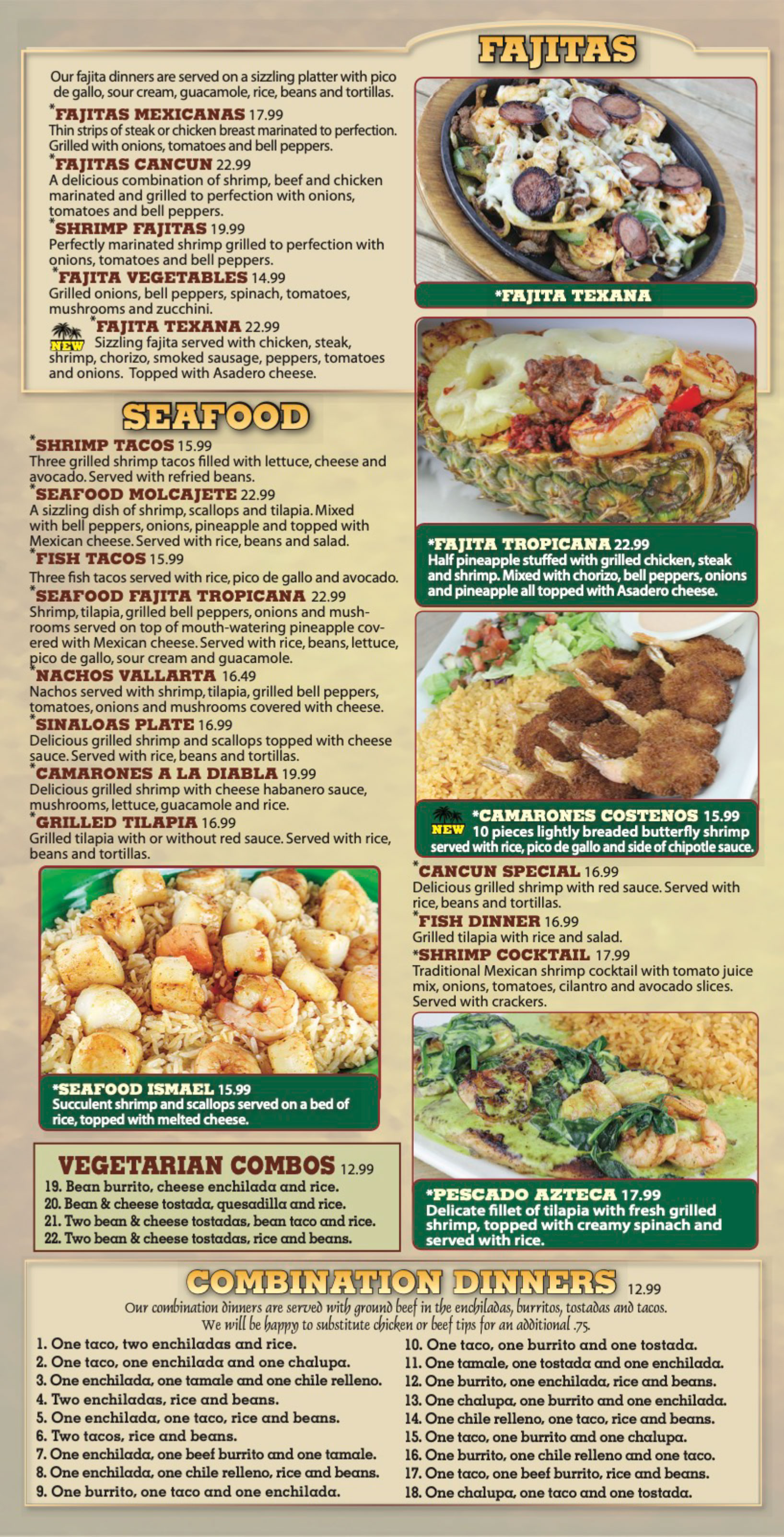 Cancun Mexican Grille Cincinnati menu