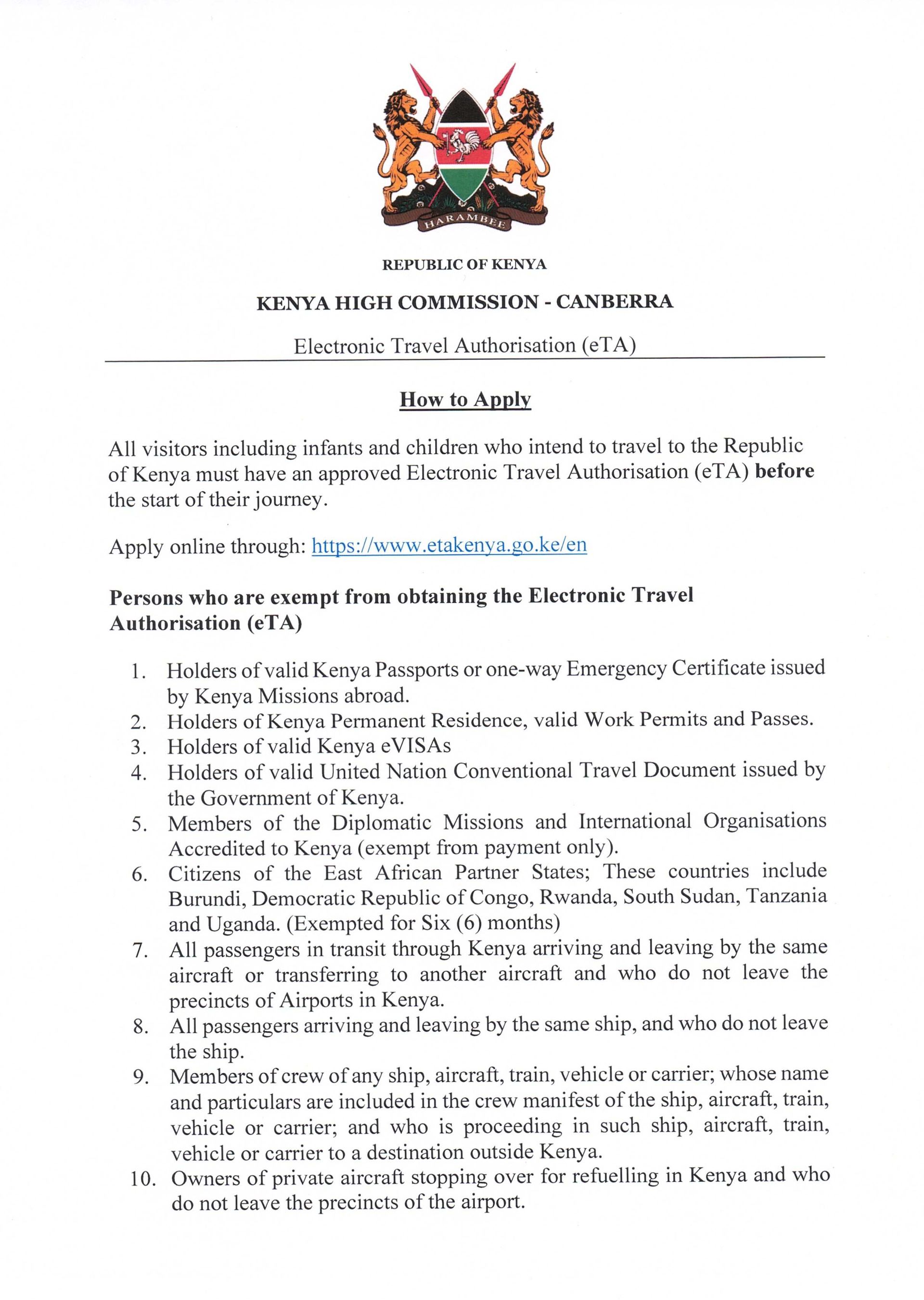 Kenya High Commission, Canberra