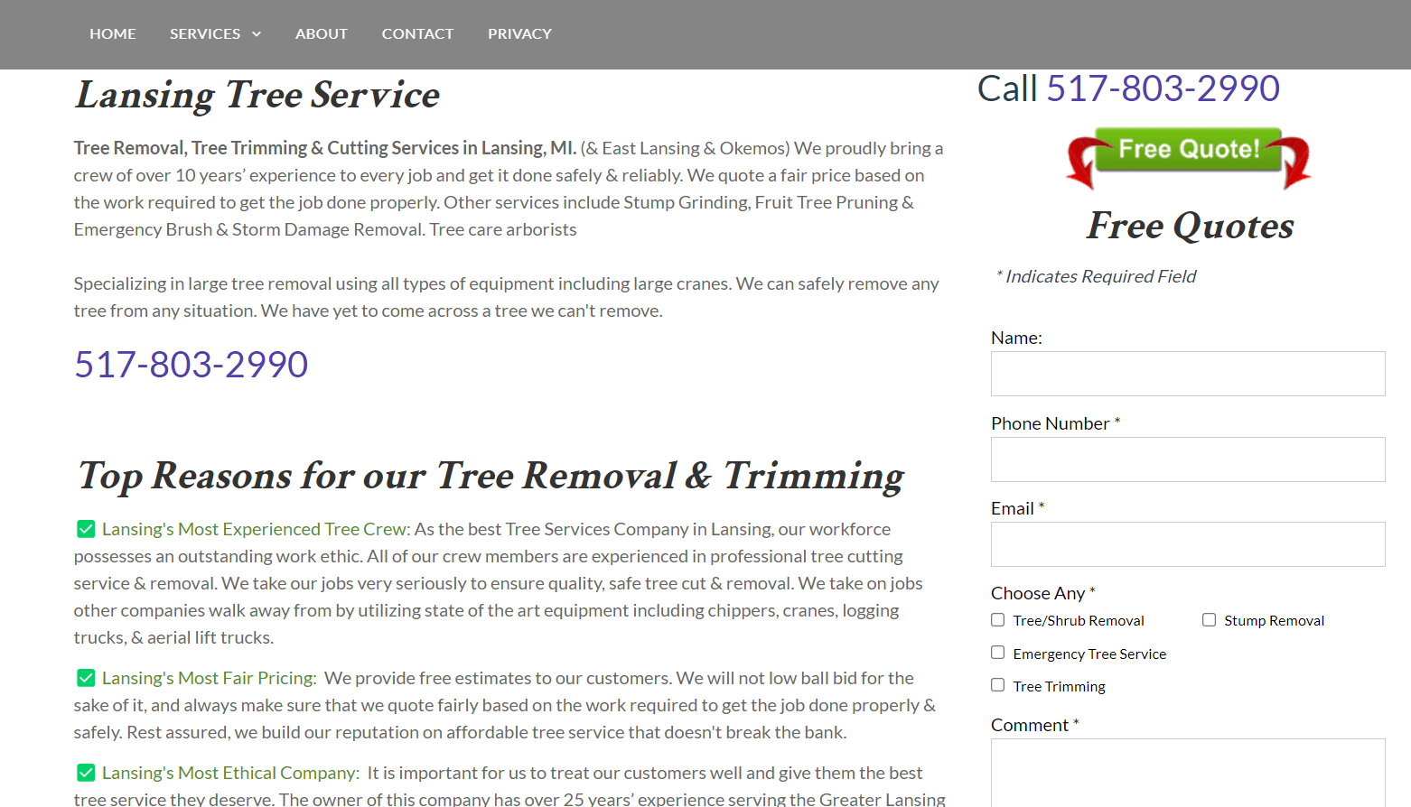 Top 7 Tree Service Website Design Examples + Key Elements of Successful ...