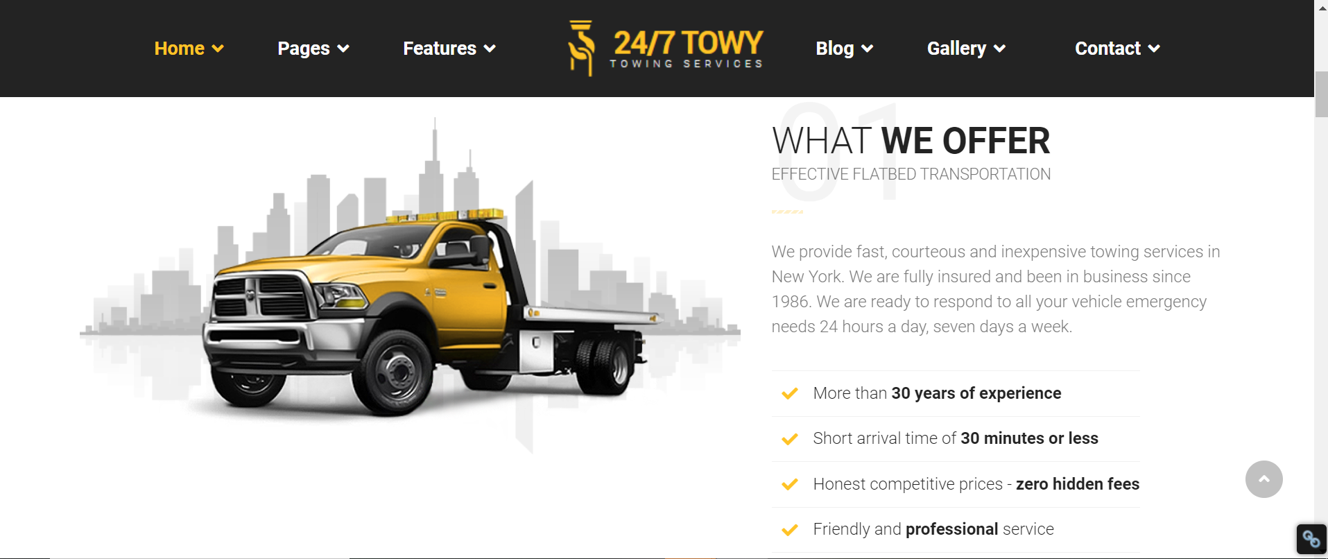 Towing Web Design | Snapps.ai