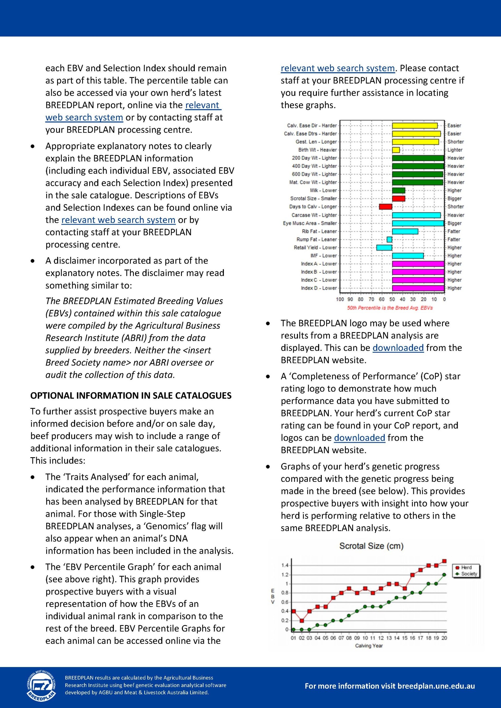 A BREEDPLAN Guide to Displaying EBVs