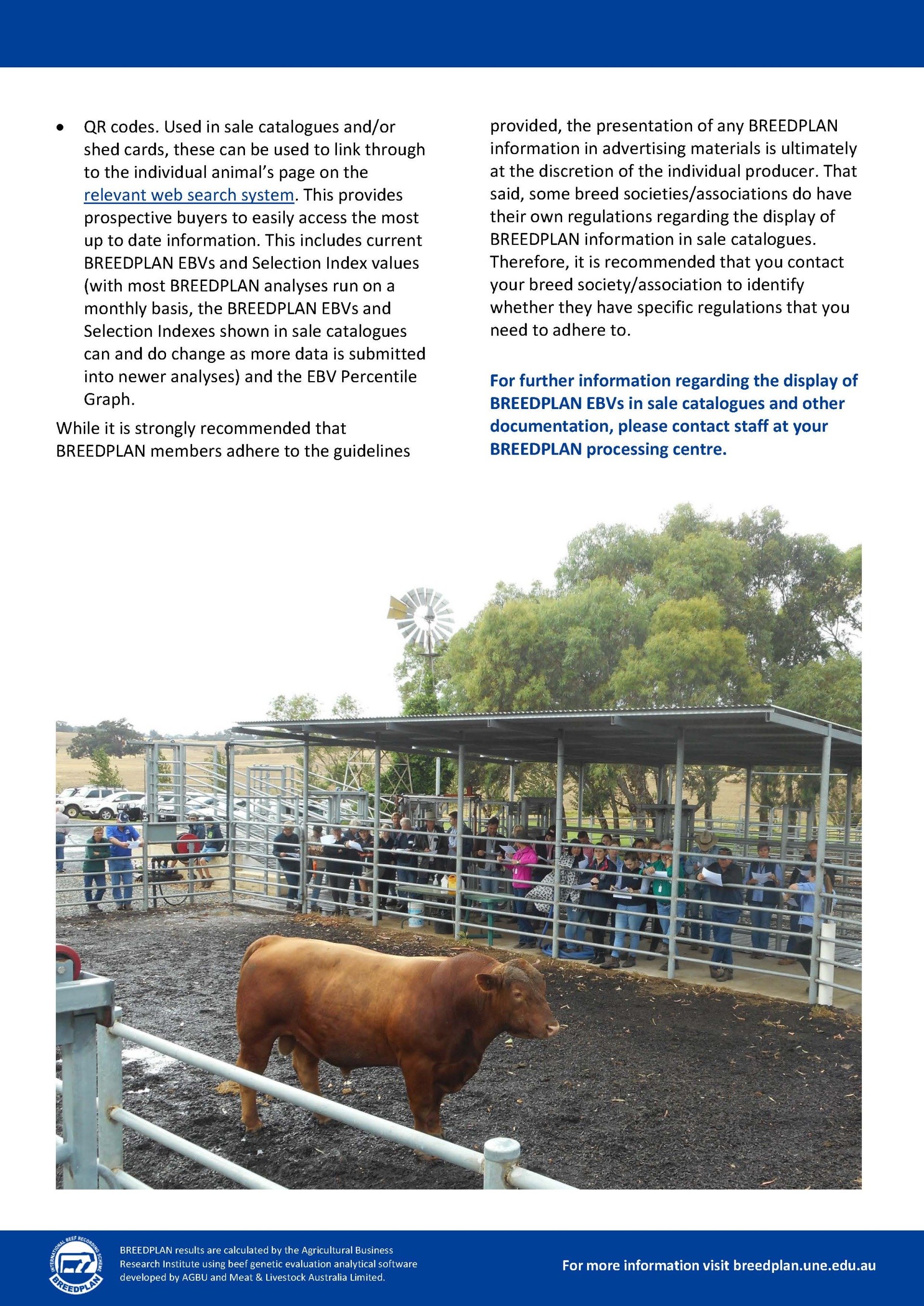 A BREEDPLAN Guide to Displaying EBVs