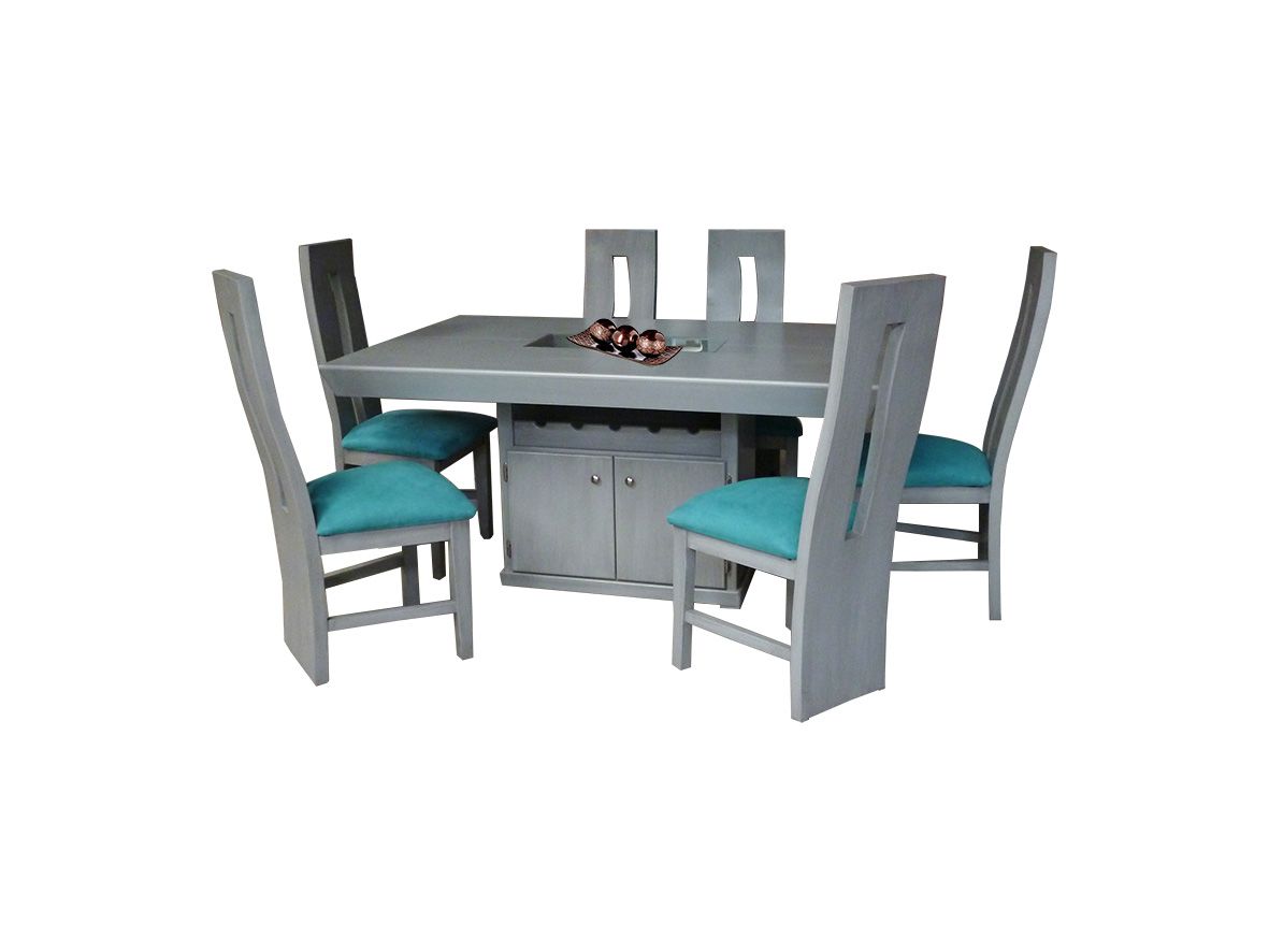 COMEDOR MÓNICA OKUME 4 SILLAS