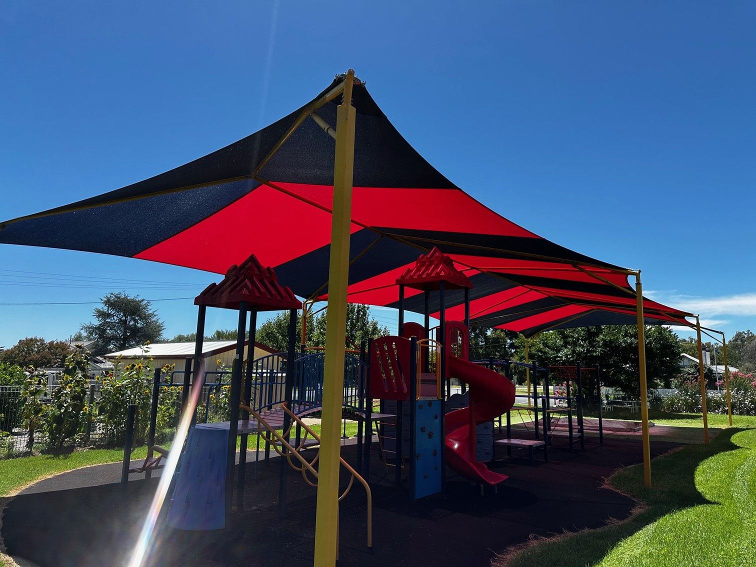 Hip Roof Shade Structure in Albury | The Gazebo & Shade Centre