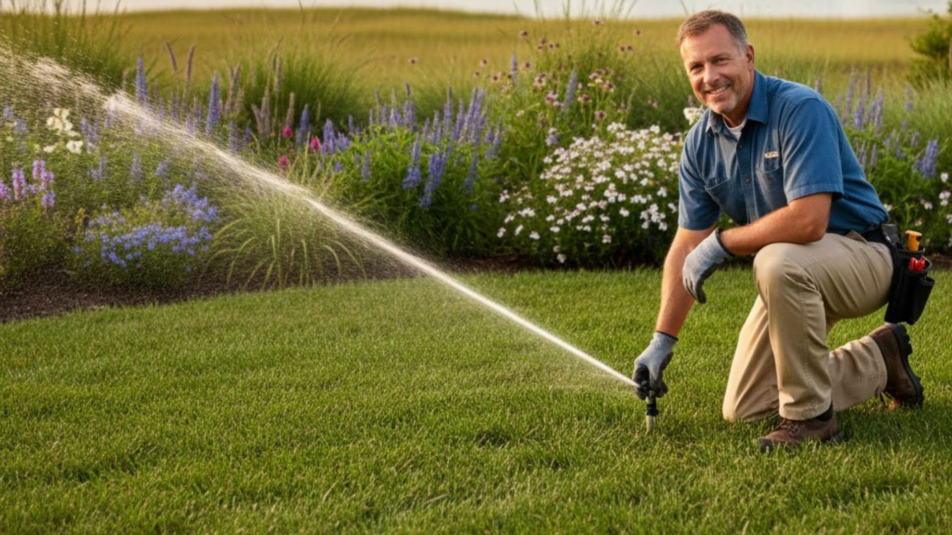 How a Landscape Handyman Adjusts Sprinklers in Coastal VA