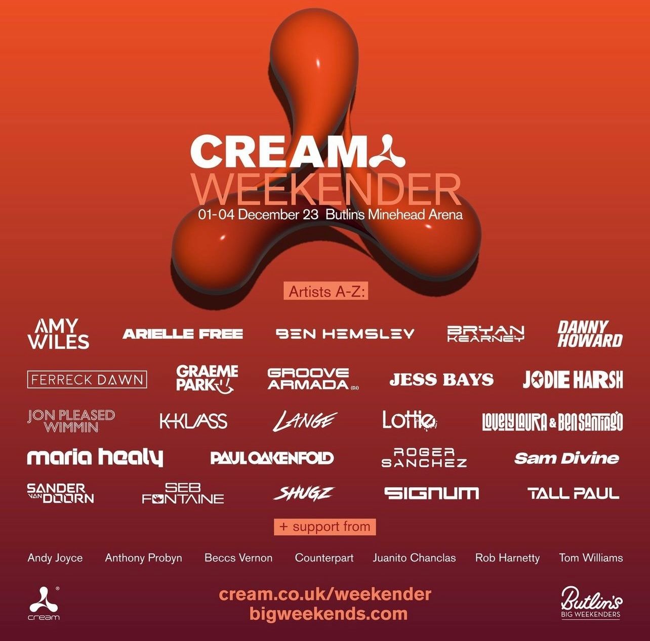 Cream Butlins Weekender