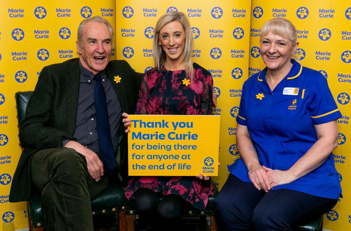 Carla Lockhart MP Meets with Actor Larry Lamb to Support Marie Curie’s Great Daffodil Appeal
