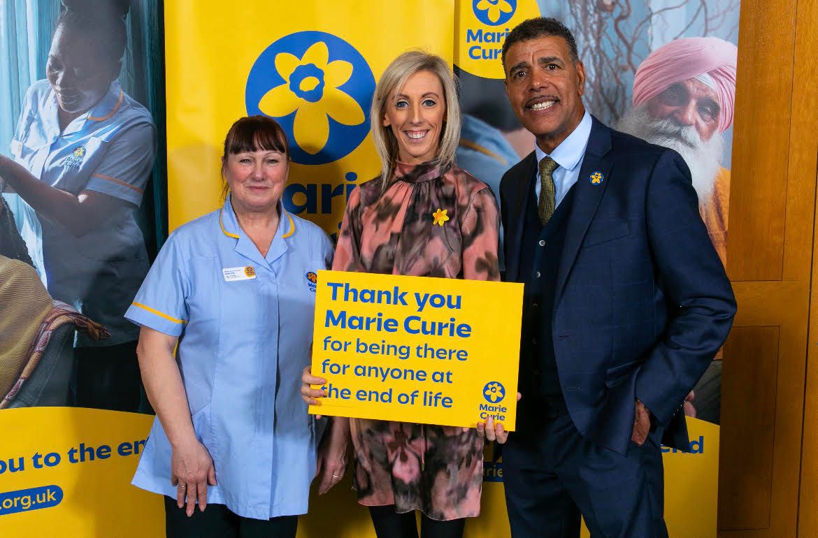 Carla Lockhart MP meets with football star Chris Kamara to support ...