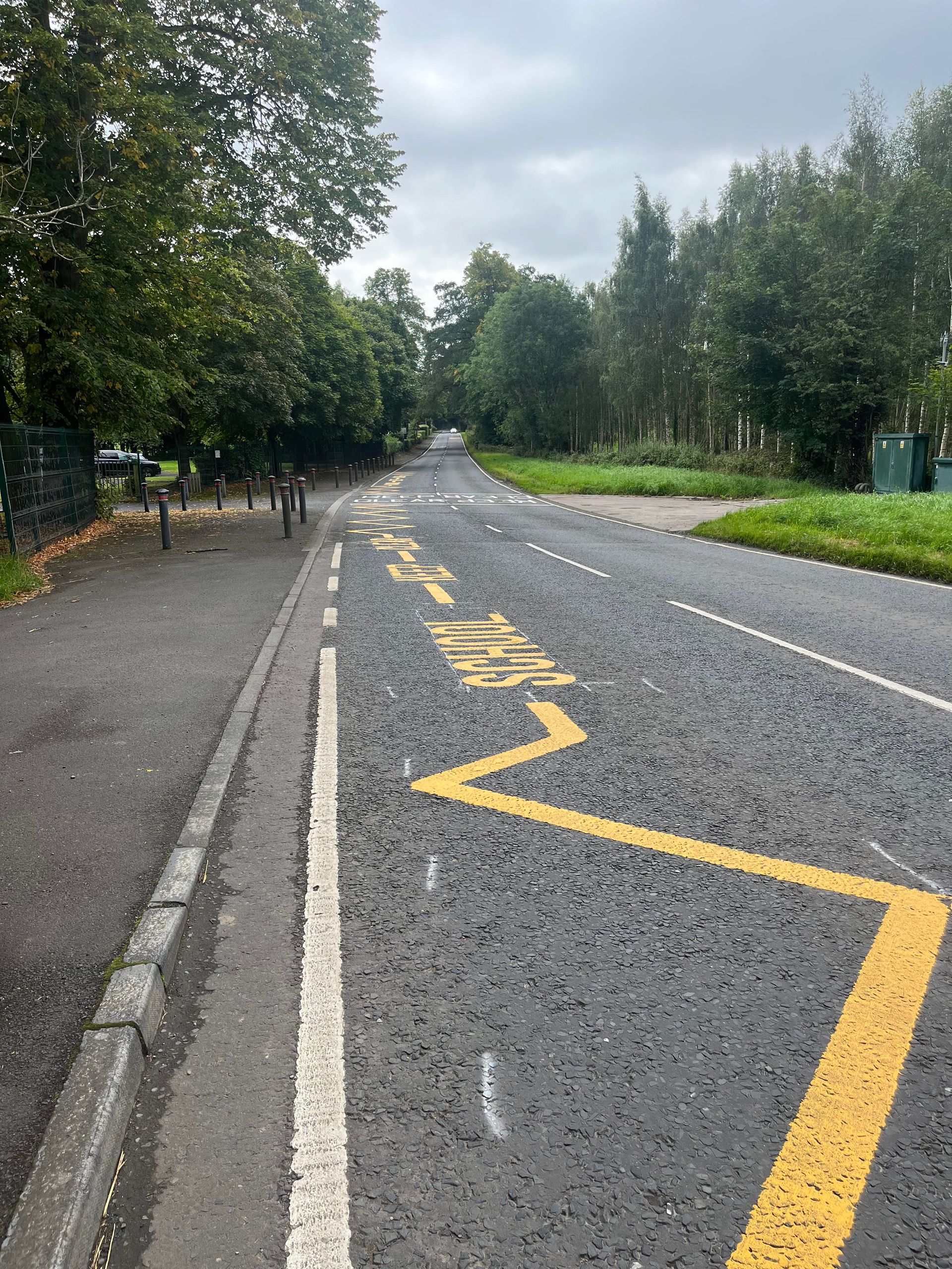 Road Markings Repainted Outside Moyallen Primary School