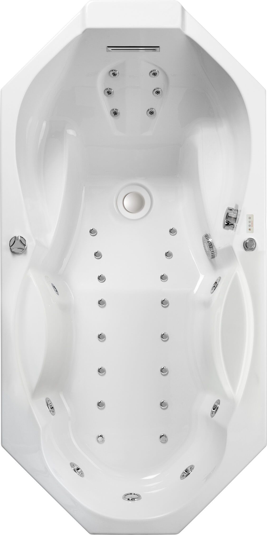 Gamme de 4 baignoires Balnéo en angle 140X140 cm