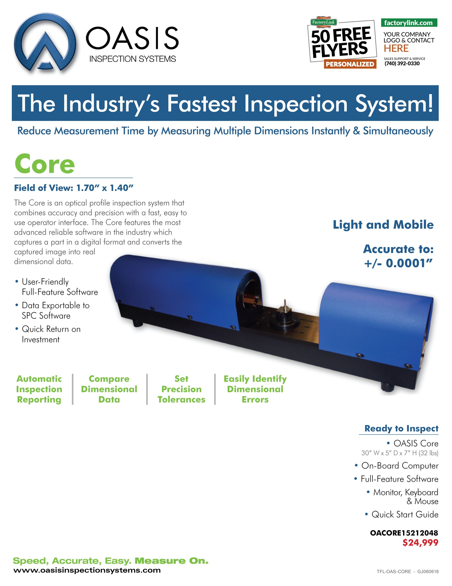 Innovative Metal Products Inspection Devices | OASIS | Factory Link