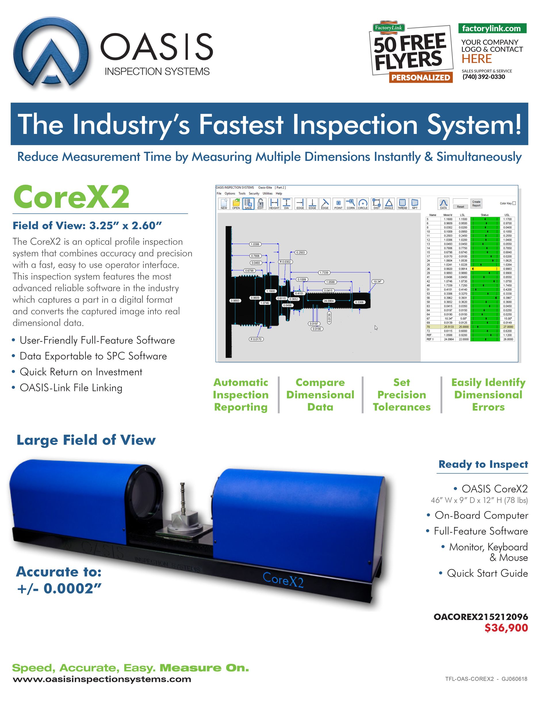 Innovative Metal Products Inspection Devices | OASIS | Factory Link