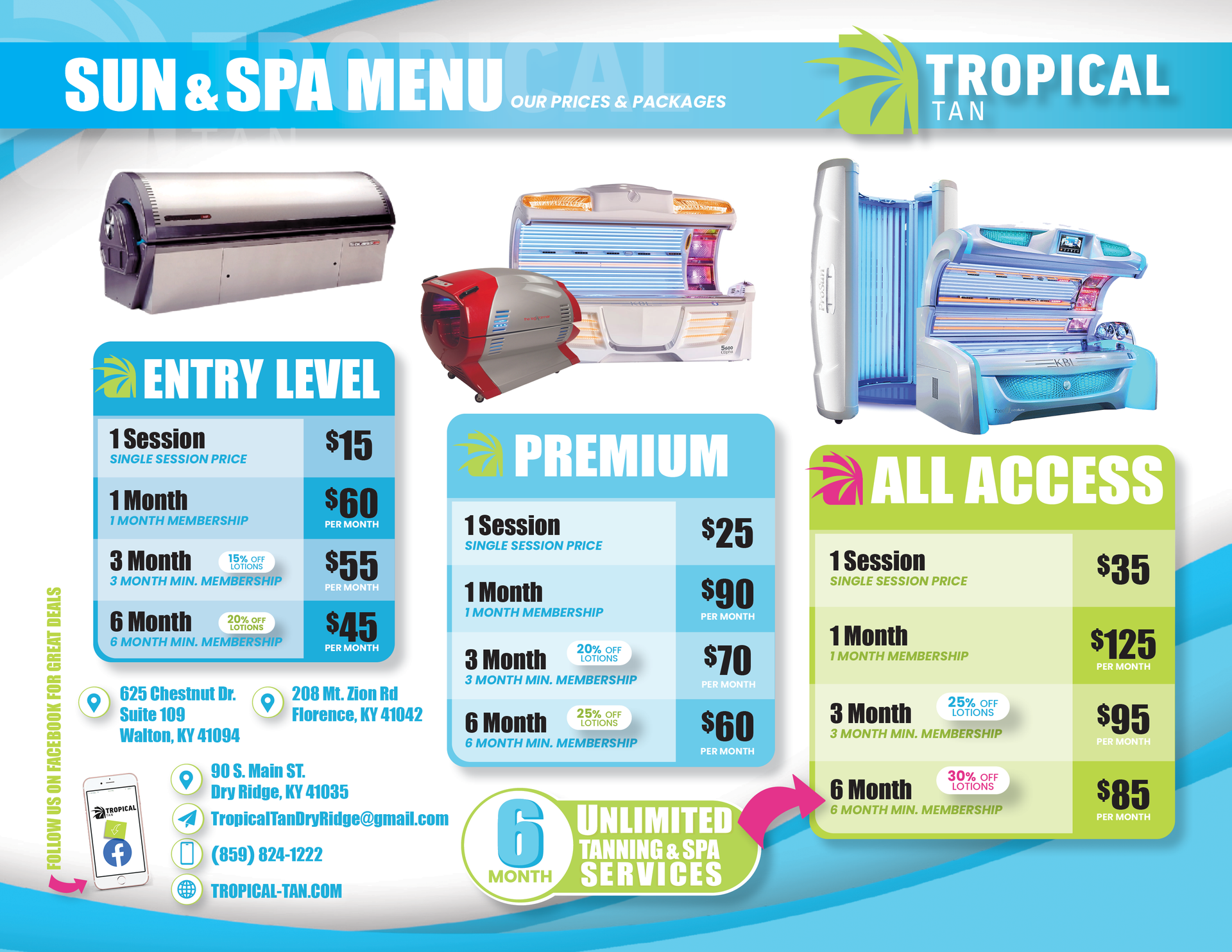 TROPICAL TAN 🌴Luxurious Tanning Salon & Spa Packages