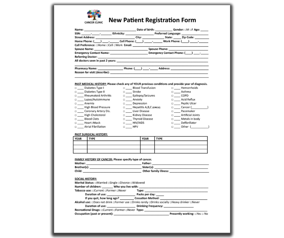 Patient Forms | Cancer Clinic | Bryan & College Station, TX