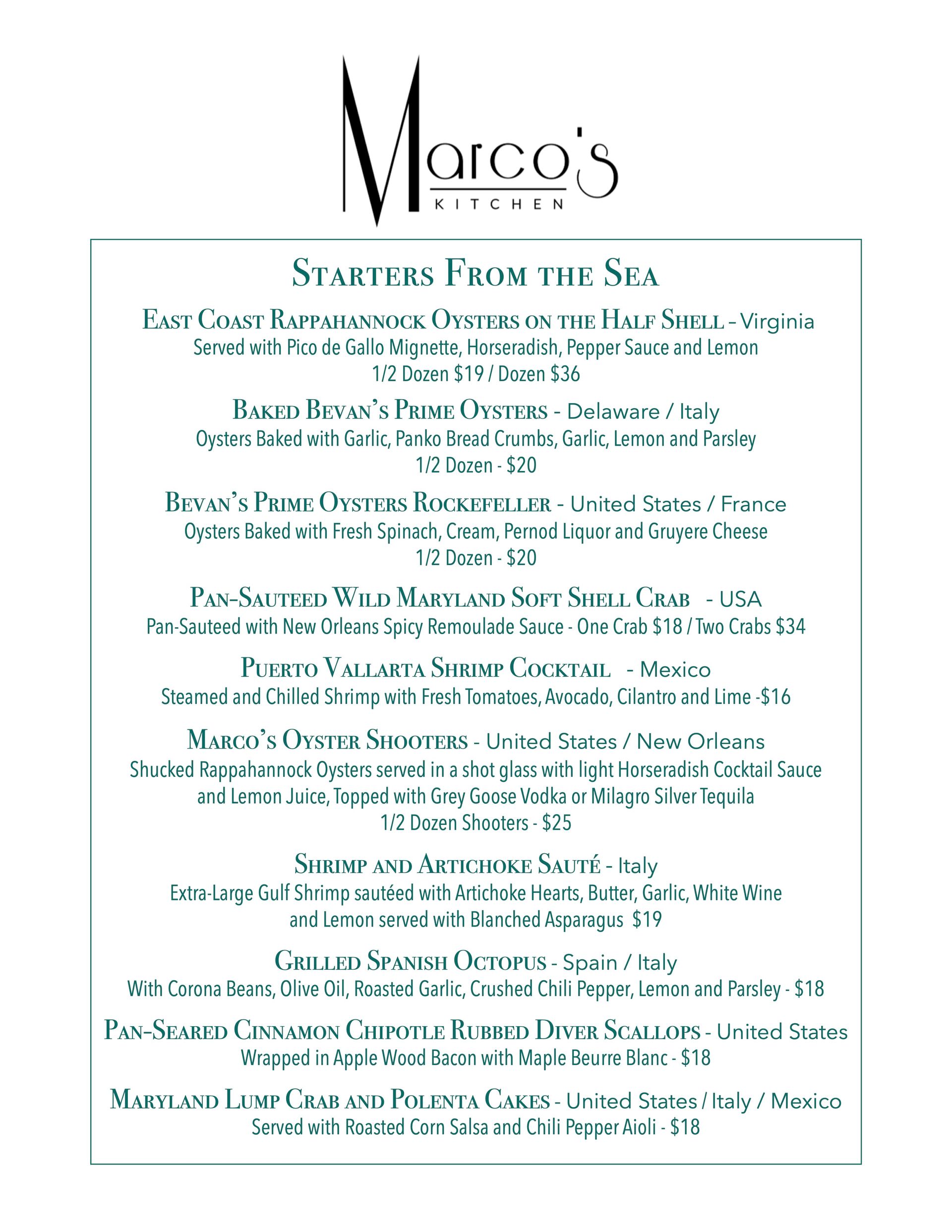 Exceptional Dining Experience | Marco's Kitchen