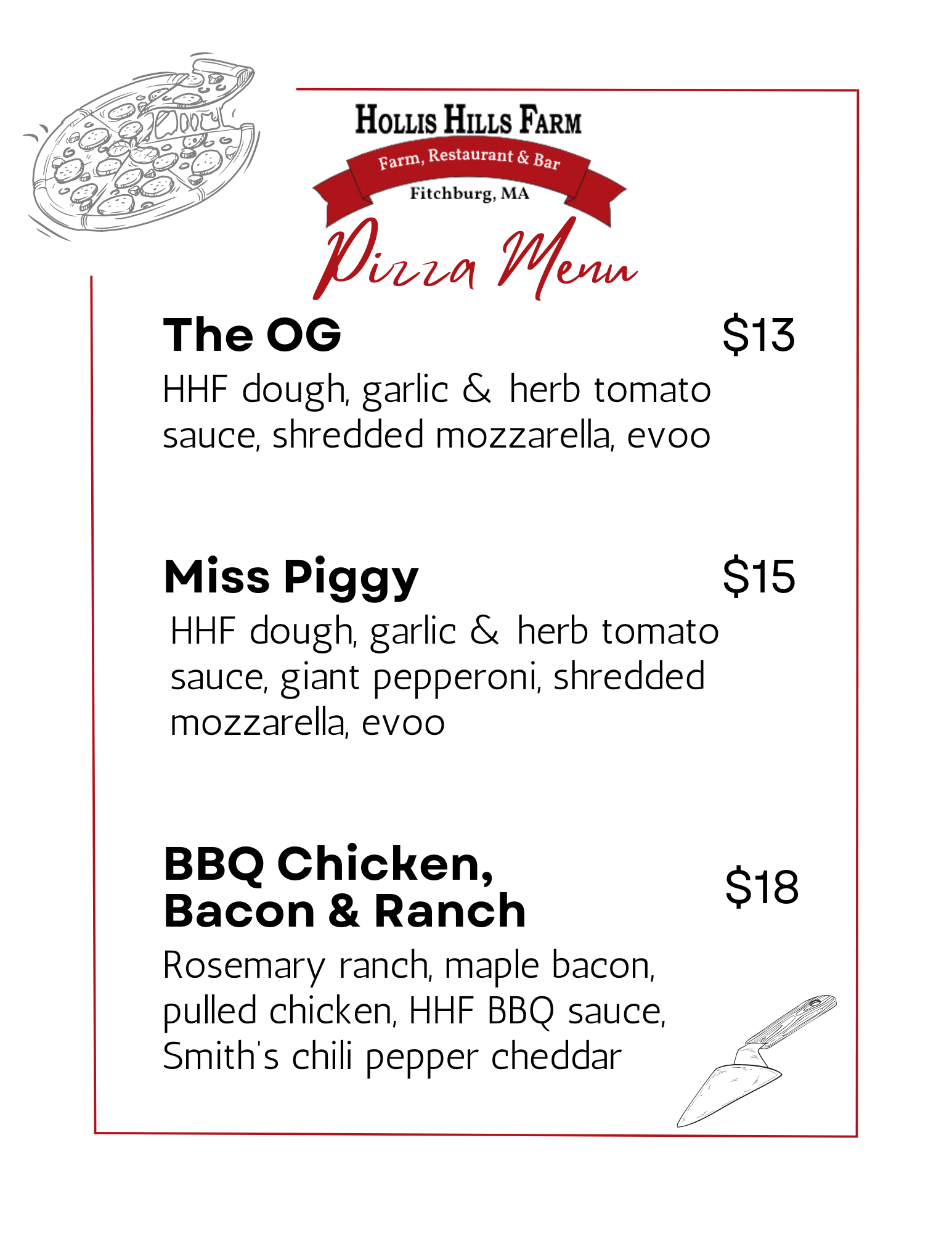 Hollis Hills Farm | Menu | Fitchburg, MA 01420